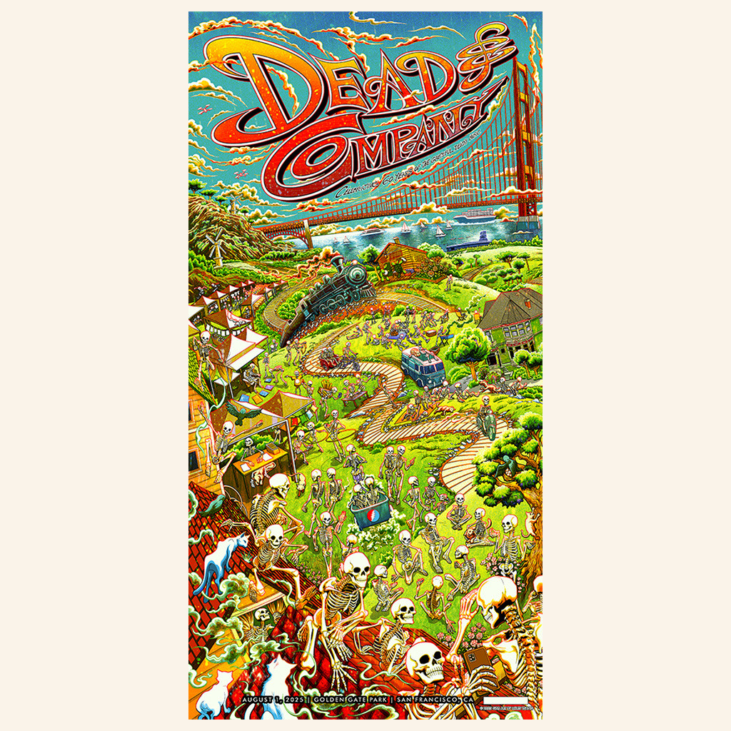 Dead And Company Merch Golden Gate Park Event August 1 2025 Poster Gift ...