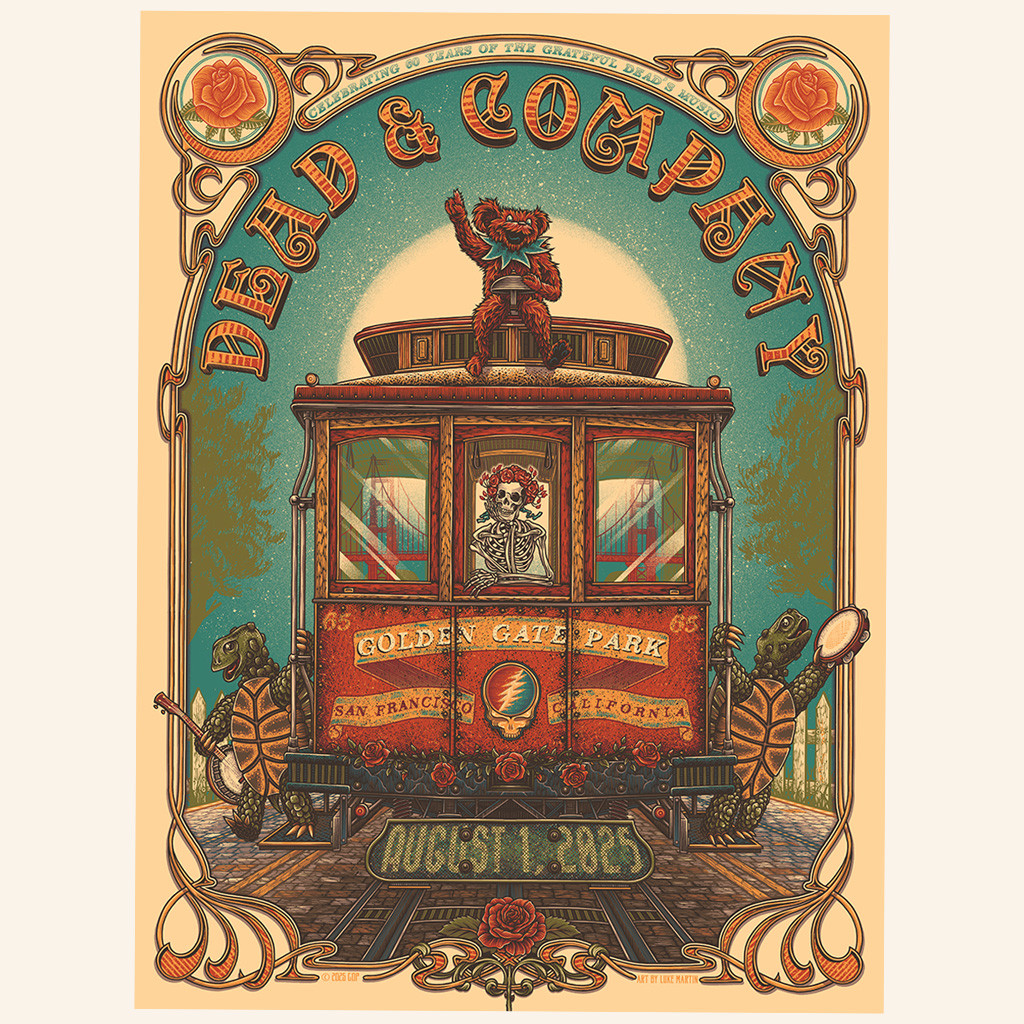 Dead And Company Merch Golden Gate Park Event August 1 2025 Poster Gift ...
